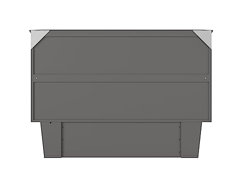 AFI, Nantucket Murphy Bed Chest with 6 inch Memory Foam Folding Matttress, Built-in Charging Station and Storage Drawer, Full, Grey