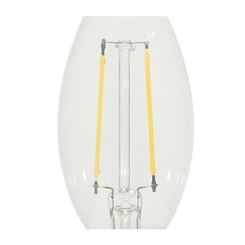 Westinghouse 4517120 3.3 Watt (40 Watt Equivalent) B11 Dimmable Clear Filament LED Light Bulb, Candelabra Base, 6 Pack