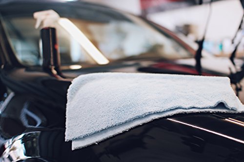 Autofiber Zeroedge Detailing Towel (Pack of 5) Edgeless Microfiber Polishing, Buffing, Window, Glass, Waterless, Rinseless, Car Wash Towels (Blue)