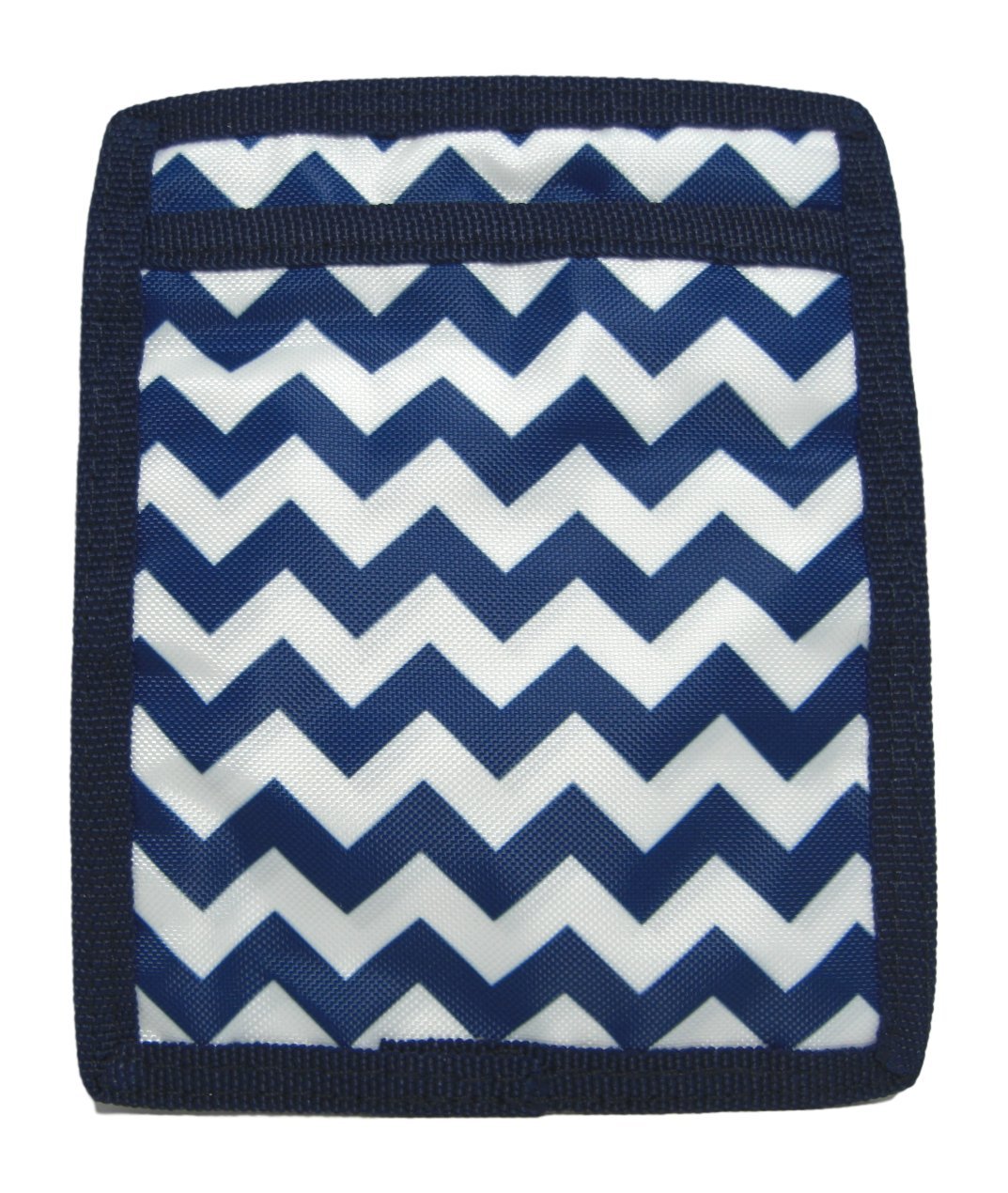 6 Piece Protective Lab Coat Pocket Organizer Kit has Fashionable Blue Chevron Pattern. 6 Pockets Packed With Needed Accessories
