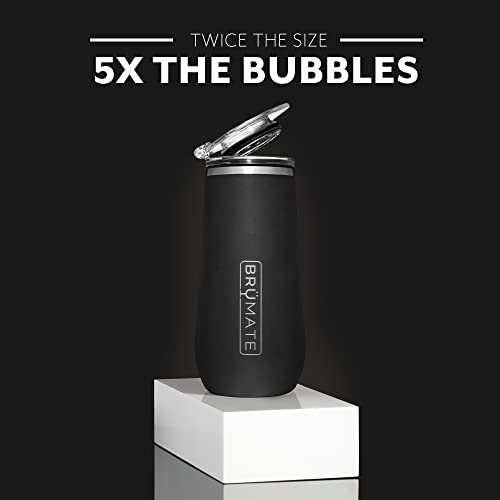 BrüMate 12oz Insulated Champagne Flute With Flip-Top Lid - Made With Vacuum Insulated Stainless Steel (Glitter Mermaid)