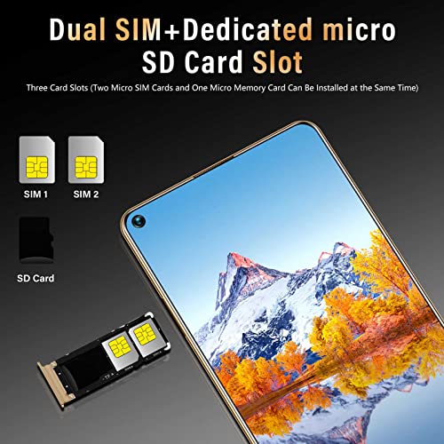 Airshi 4GB 128GB Cell Phone, Glonass 4G LTE 100β240V 6.7 Inch Unlocked Smartphone for Gaming (US Plug)