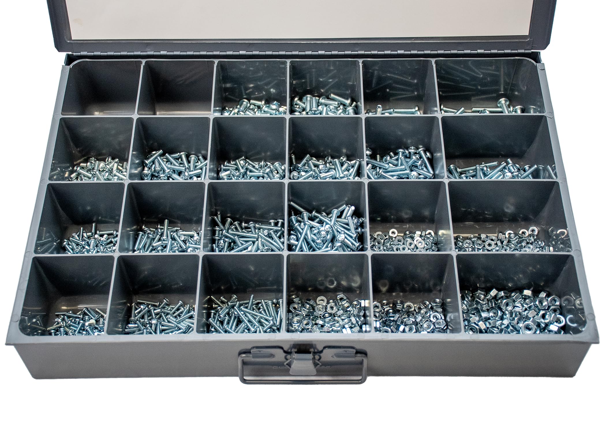 Machine Screw Assortment Kit Includes Phillips Bits-2,410 Piece Phillips Pan Head