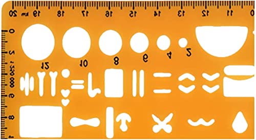 360 TACTICAL Standard Graph Template Stencil with Military Marking Symbols for NATO Army Drawing and Drafting on Map #8353 (Pack of 2 - Scale & Markers)