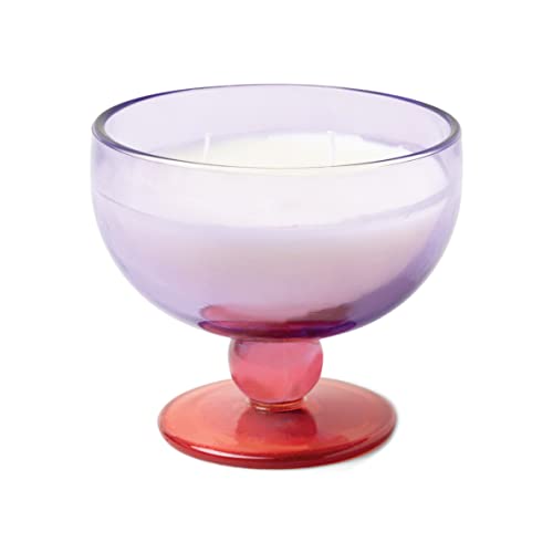 Paddywax Scented Candles Vintage Glass Aura Collection Soy Wax Blend 2-Wick Candle, 6-Ounce, Pepper & Plum
