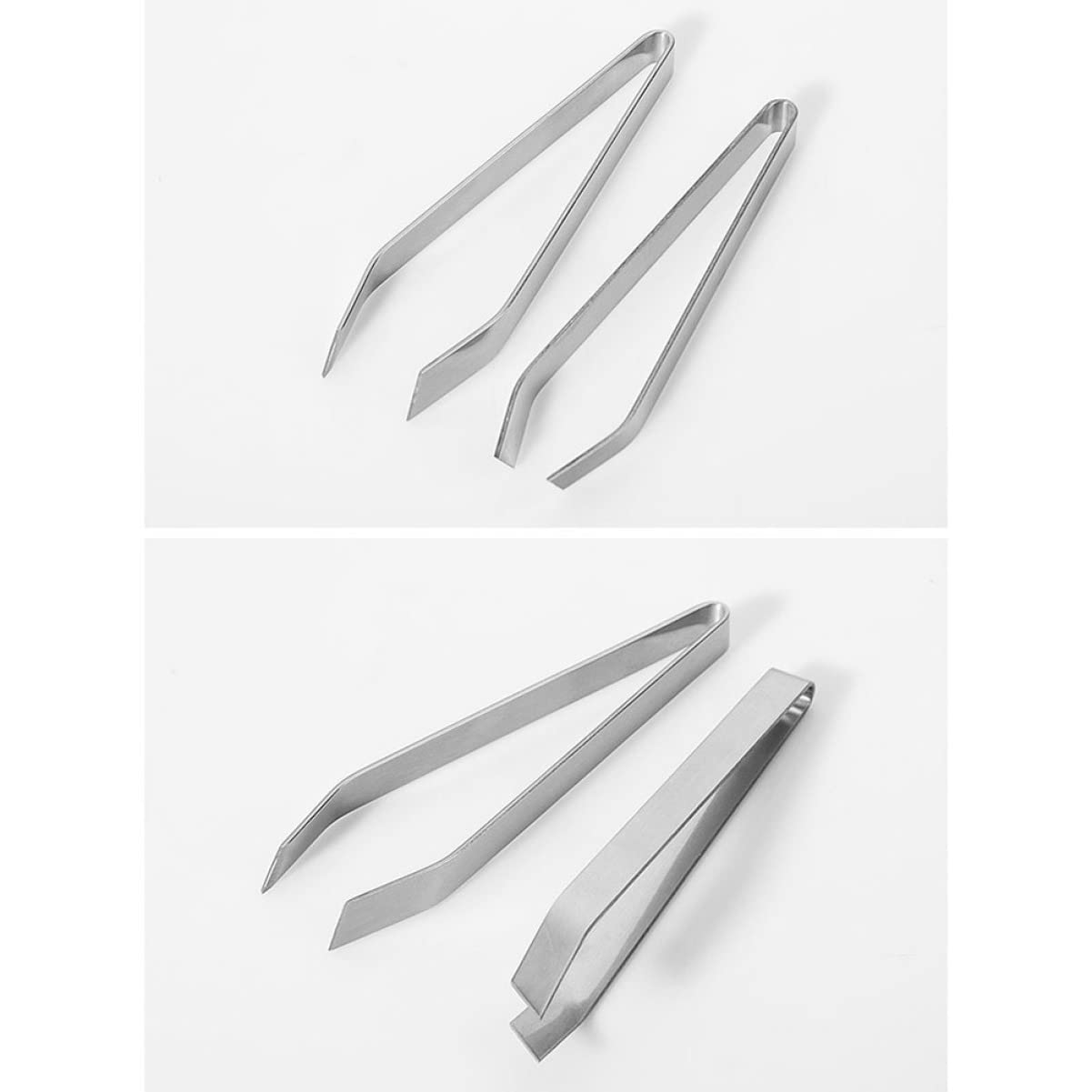 3 Pcs Fish Bone Tweezer Food Tweezers for Hair Removing Stainless Steel Tweezer Fish Bone Clip for Restaurant Slant Tweezer for Bone Removing