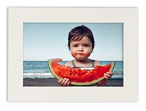 8x10 Mat Bevel Cut for 5.5x8.5 Photos - Acid Free Oyster Shell White Precut Matboard - For Pictures, Photos, Framing - 4-ply Thickness