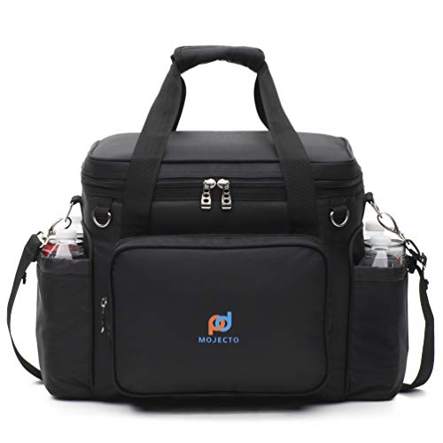 MOJECTO XX-Extra Large Tall Insulated Cooler Lunch Bag (XX-14x12.5x9 In). 1680D Heavy-Duty Polyester, High Density Insulation, Heat-Sealed Liner, Durable Zipper, Multiple Pockets, Metal Buckle.