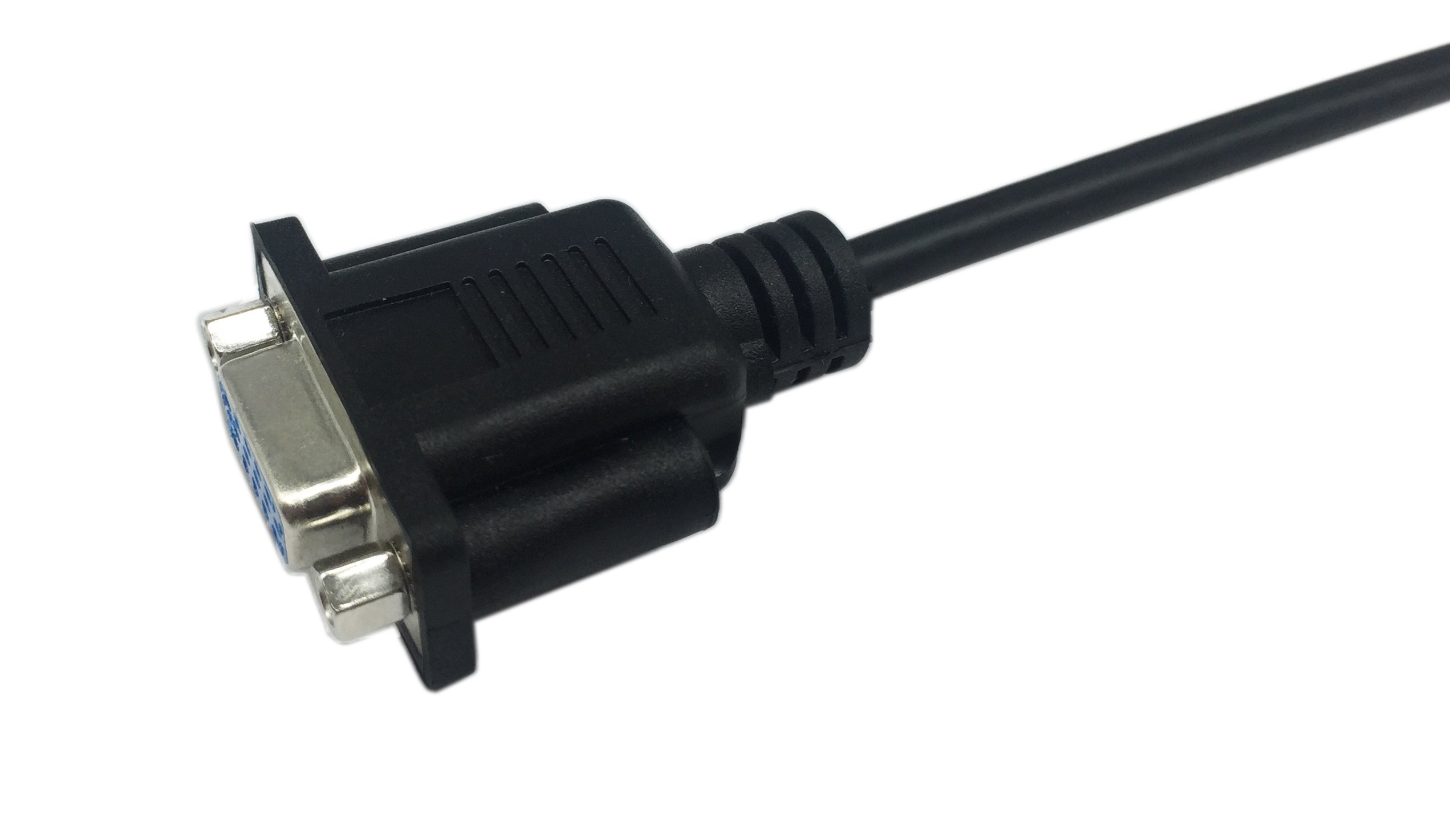 CERRXIAN 1ft VGA SVGA 15 Pin HD15 Female to Female Gender Changer Adapter Extension Video Monitor Cable for PC Laptop TV Porjector(ff)