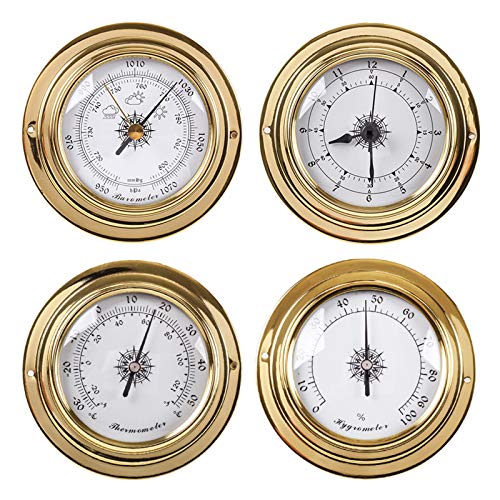4pcs/set Thermometer Hygrometer Watch Clock For Shell Marine