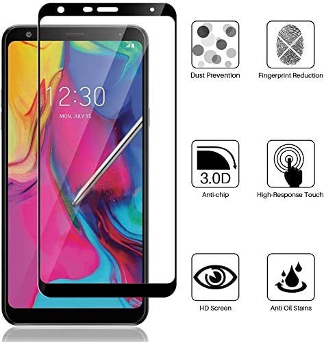 3 Pack LϟK Screen Protector Compatible for LG Stylo 6, Full Cover, Easy Installation, Bubble Free - Black