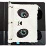 3-Ring Soft Plush Panda Binder Pencil Pouch with Glitter Eyes and Zip Compartment