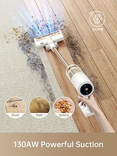 Dreametech Cordless Vacuum Cleaner, P10 Pro Vacuum Cleaner with 22Kpa Powerful Suction, 2 in 1 Lightweight Stick Vacuum for Hard Floor Pet Hair