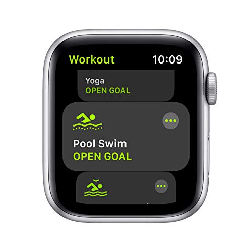 Apple Watch SE (GPS, 40mm) - Silver Aluminum Case with White Sport Band (Renewed)