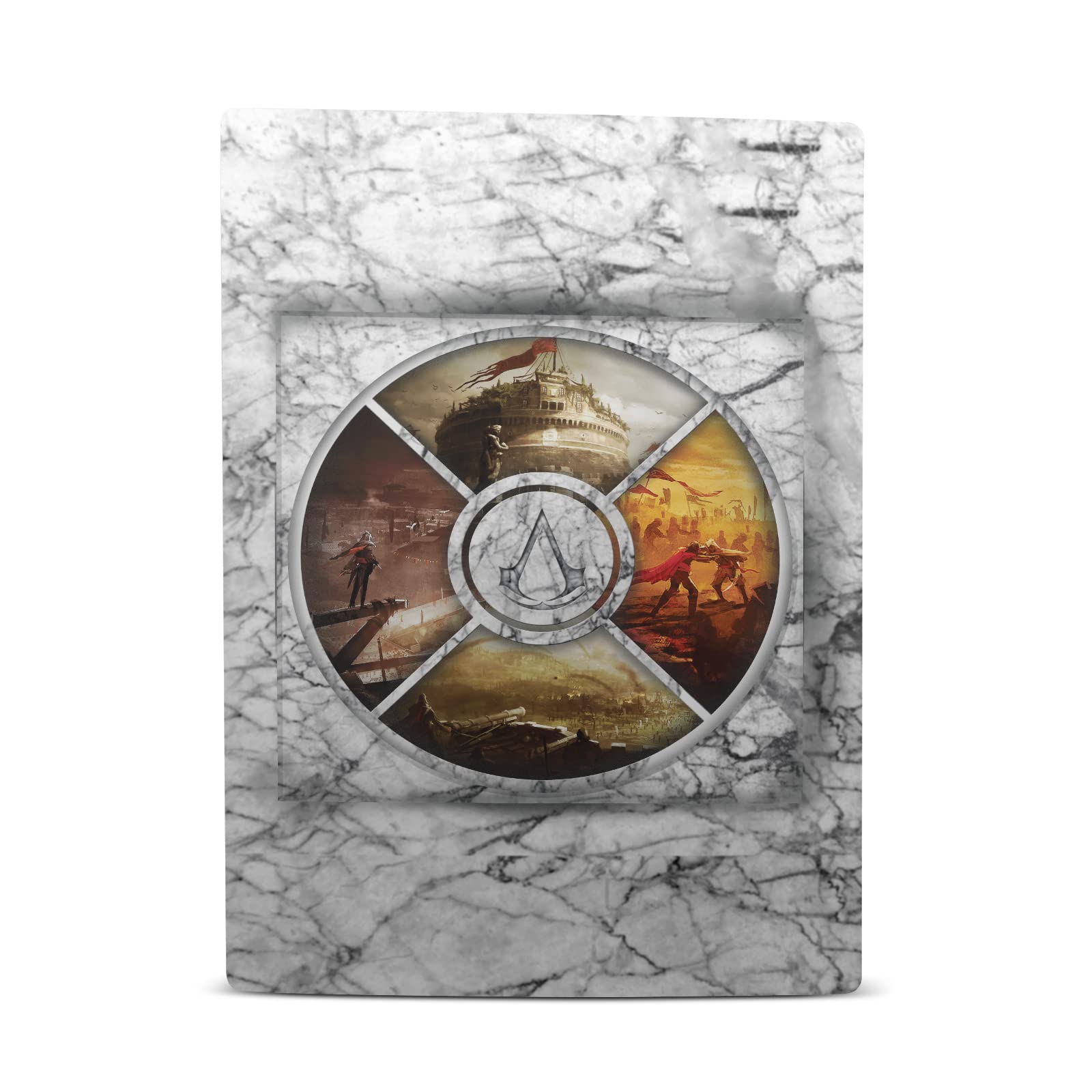 Head Case Designs Officially Licensed Assassin's Creed Logo Brotherhood Graphics Vinyl Faceplate Sticker Gaming Skin Decal Cover Compatible With Sony PlayStation 5 PS5 Digital Edition Console