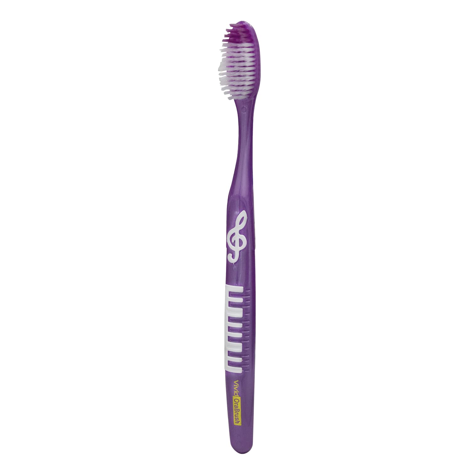 Vivid OraBrush Premium Quality Nylon Filament Toothbrushes – Softer, Rubber Bristles – Built-In Tongue Cleaner – Pack of 12 (SensiKleen)