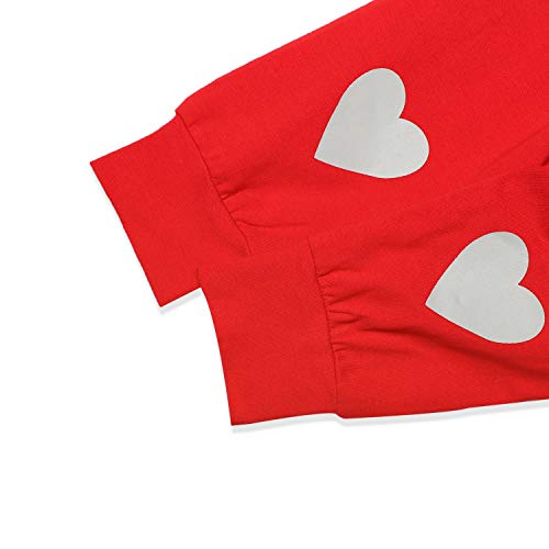 My First Valentines Day Baby Boy Outfit Long Sleeve Rompers Heart Printed Pants 3PC Set 3-6 Months Navy Blue