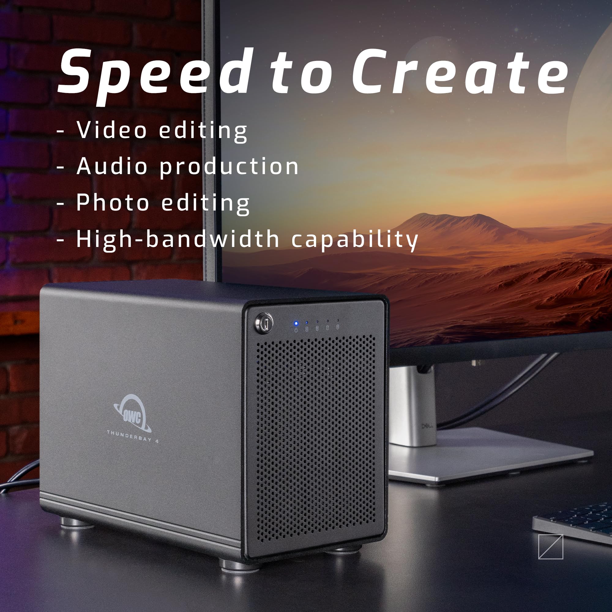 OWC ThunderBay 4 RAID 5 with Dual Thunderbolt 3 Ports (0GB RAID), Includes SoftRAID XT