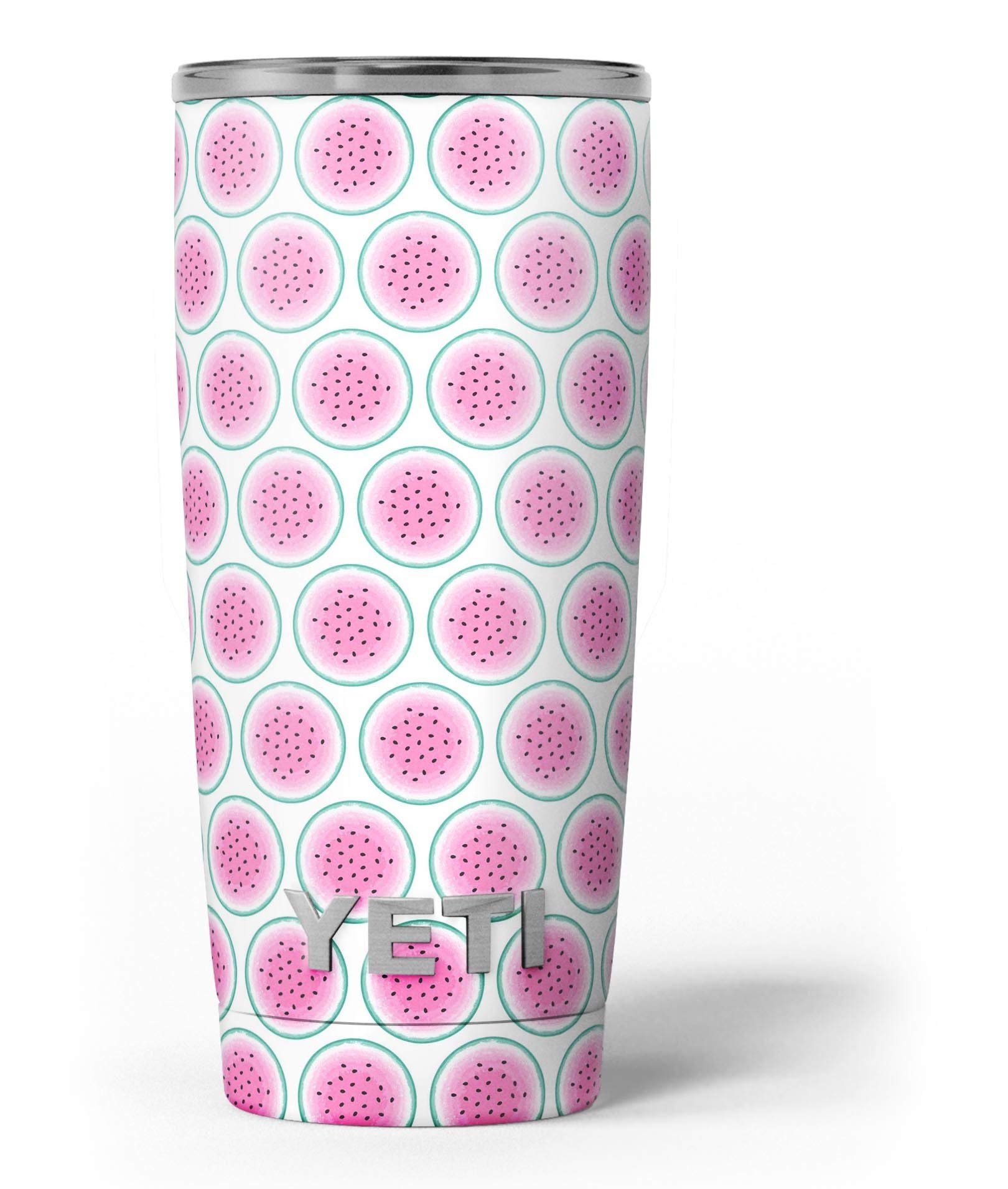 Design Skinz The Watermelon Polka Dot Pattern - Skin Decal Vinyl Wrap Kit Compatible with The Yeti Rambler Cooler Tumbler Cups