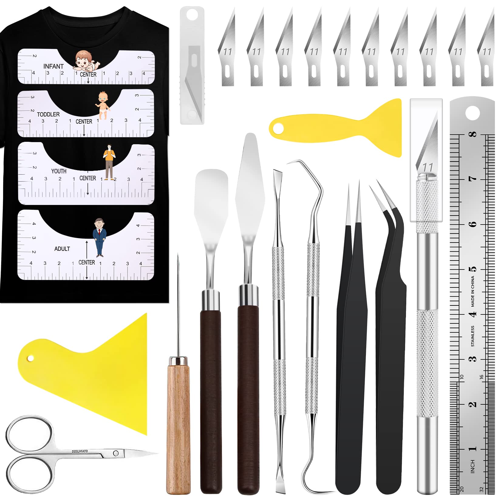26pc Ruler Tools Weeding Tools
