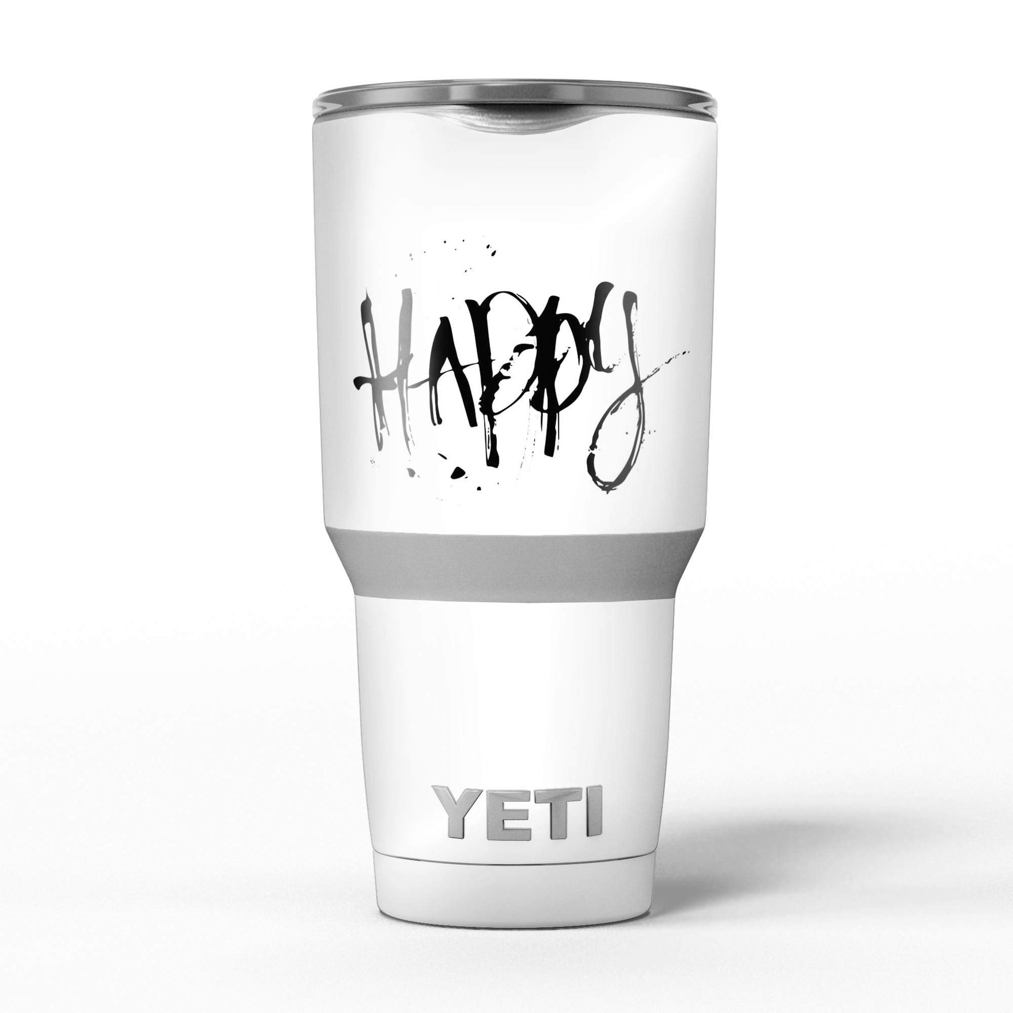 Design Skinz Happy Splatter - Skin Decal Vinyl Wrap Kit Compatible with The Yeti Rambler Cooler Tumbler Cups