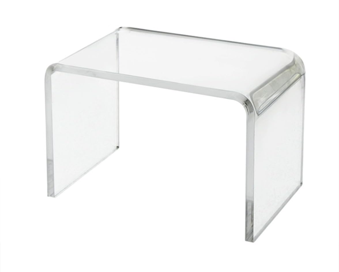Acrylcase Small Acrylic Stool,Acrylic Shower Stool,2/5'' Thick Acrylic Saving Space Stool,Acrylic Stand