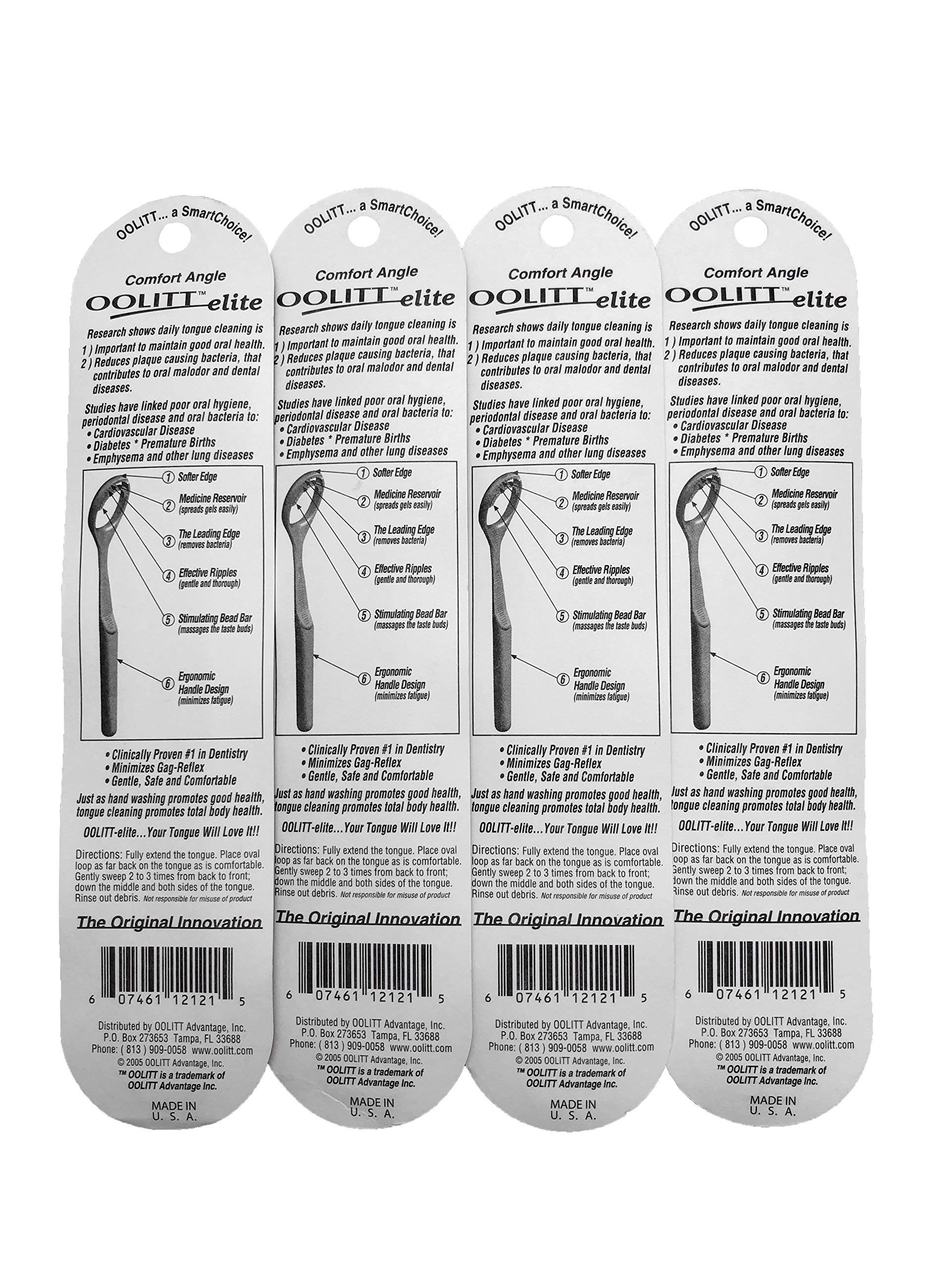 Oolitt Breath Wand Tongue Cleaner 4 Count(Random Colors)
