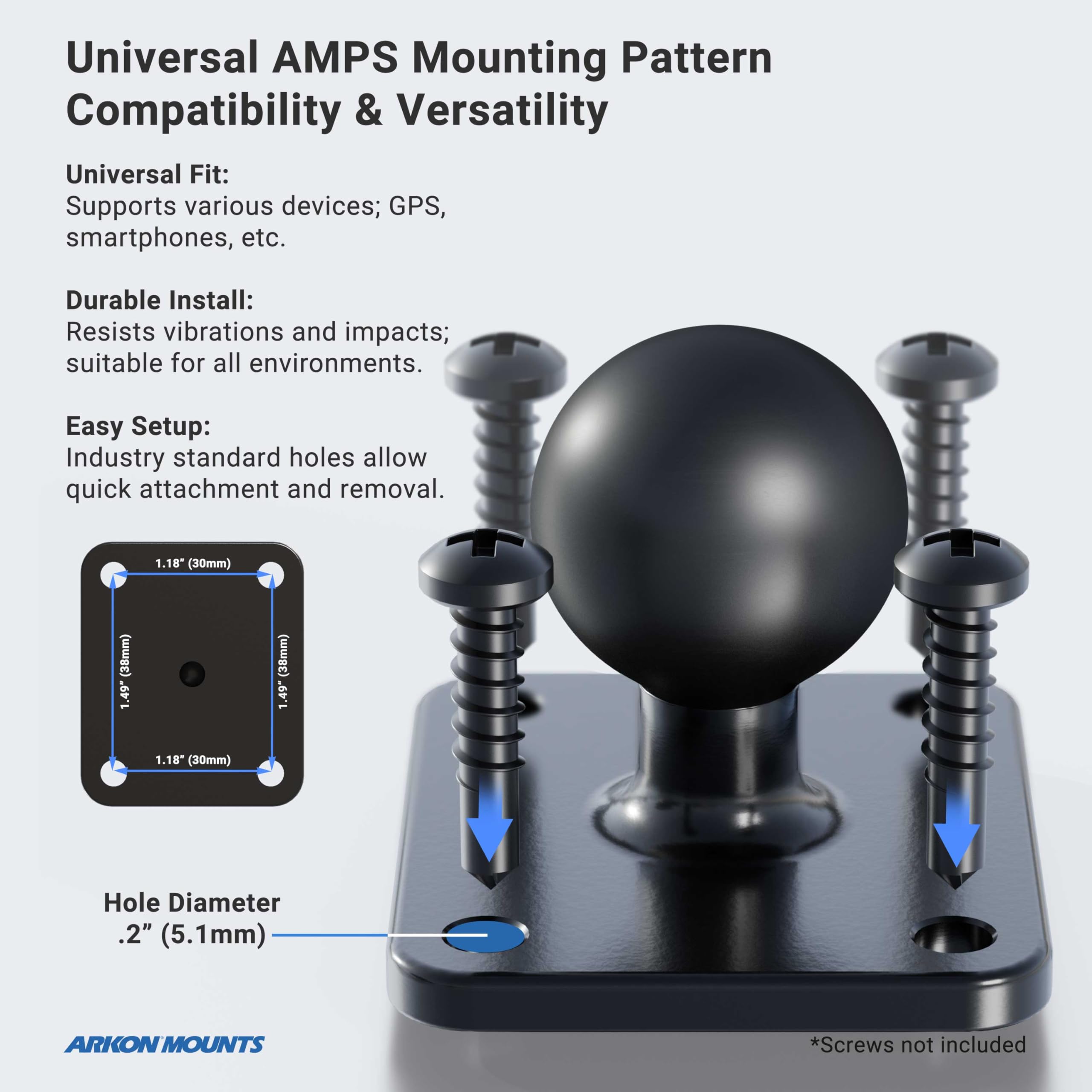 ARKON Mounts - Barcode Scanner Holder with Forklift Mount | Streamline Operations with Barcode Scanner Holster | Perfect for Warehouses & Factories | Easy Install | Ideal Zebra Scanner Holster