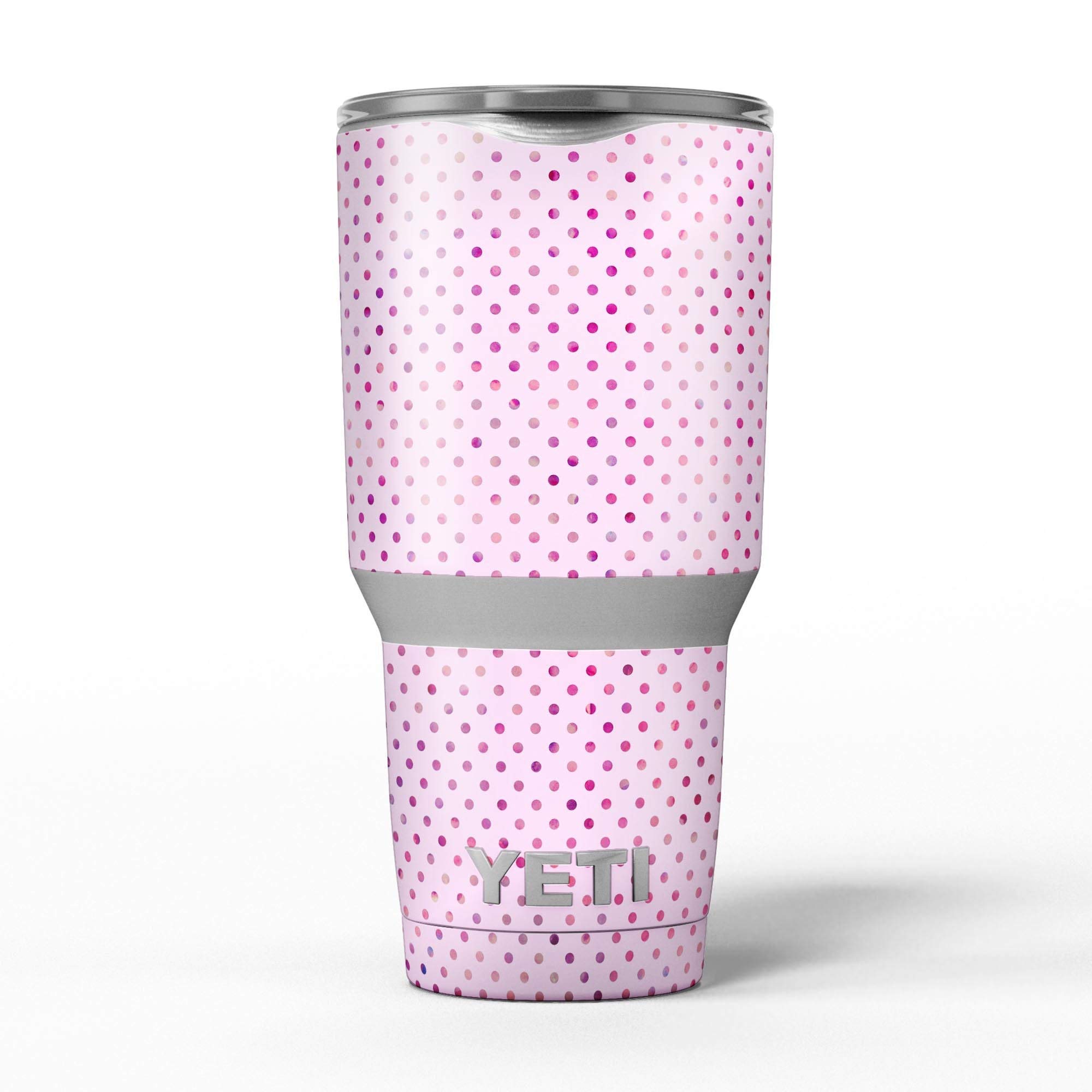 Design Skinz The Mint Pink Multicolored Polka Dots - Skin Decal Vinyl Wrap Kit Compatible with The Yeti Rambler Cooler Tumbler Cups
