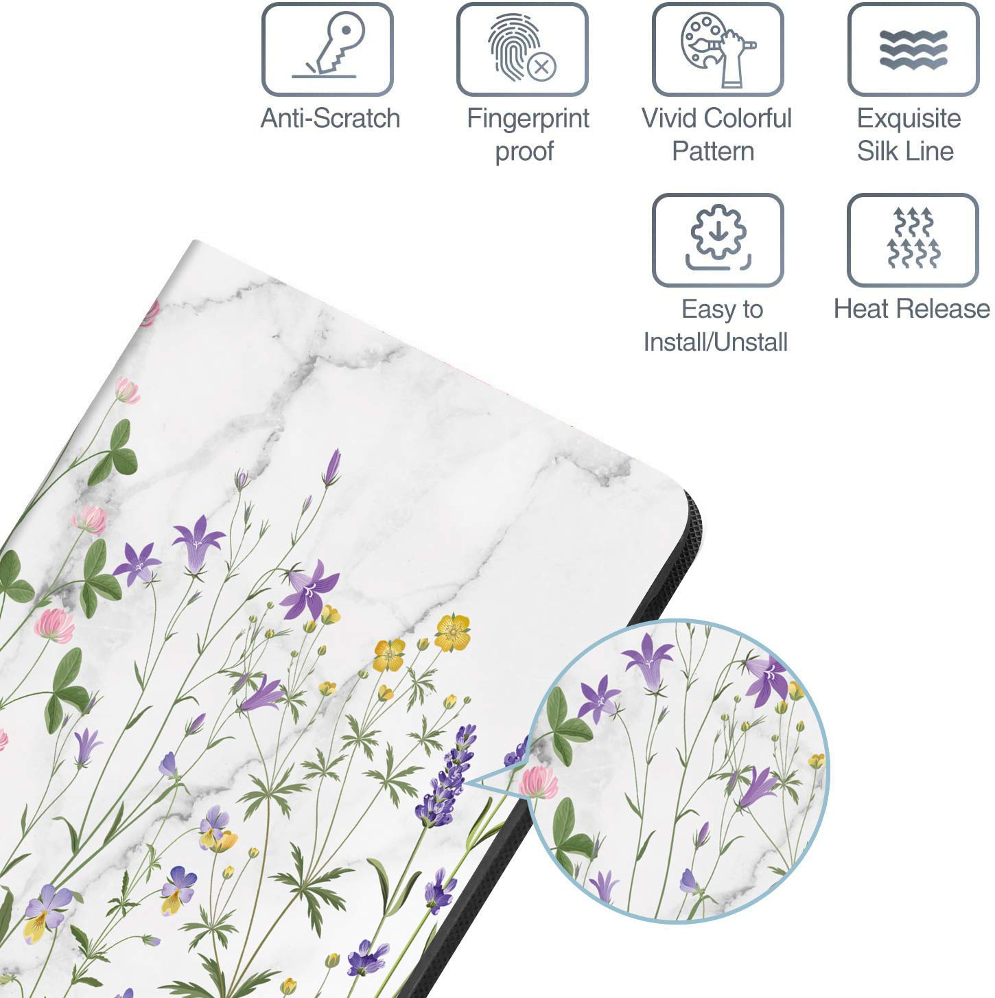 Soft TPU Case for iPad 10.2 / Air 3 10.5 2019 / iPad Pro 10.5 2017, Auto Sleep/Wake with Apple Pencil Holder [Anti Fingerprint][Anti Dirt][Waterproof][Anti Scratch] Case Cover (Country Garden)