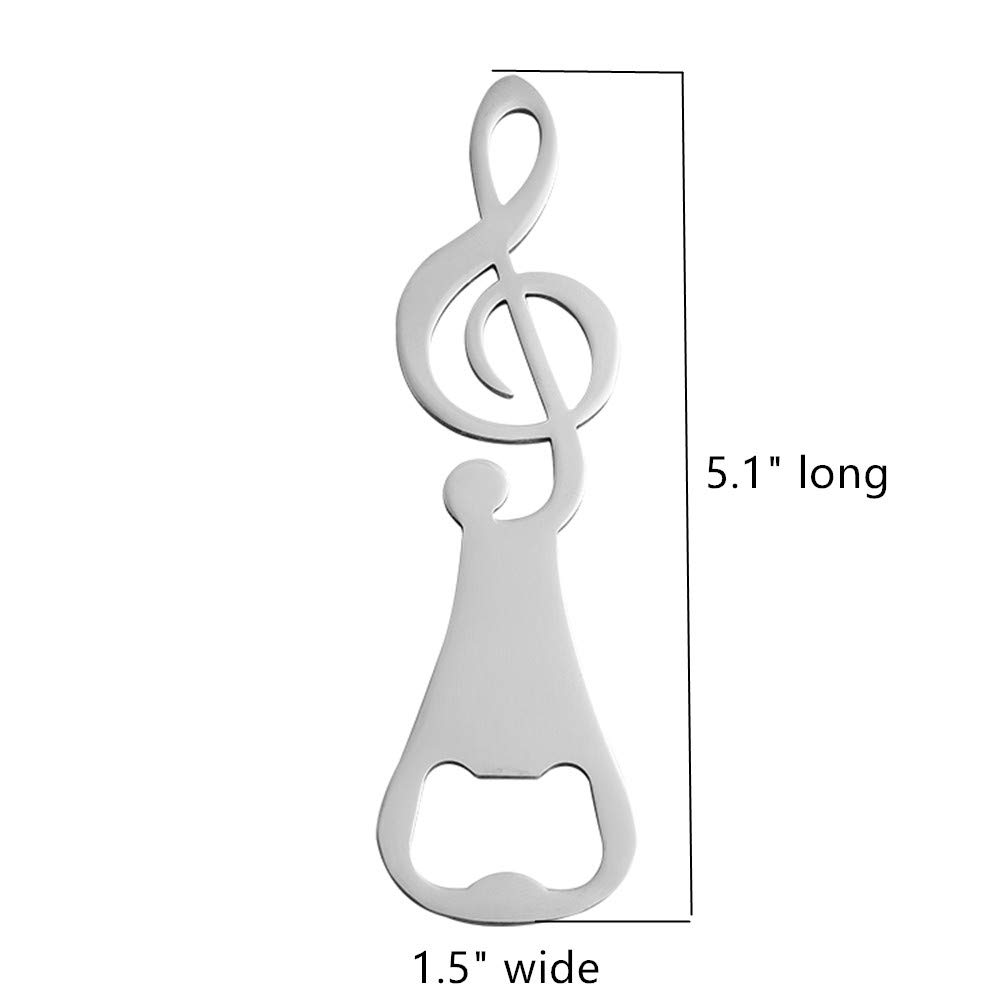 4 Piece Music Beer Opener Guitar Bottle Openers, Note Bottle Openers Bartender Bottle Cap Opener Cool Gifts for Music Lovers Drinkers