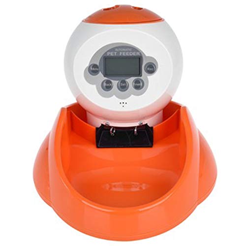 ZZK Automatic Pet Feeder with Recording Function Smart Pet Feeder Timer and Quantitative Feeder for Cats and Dogs