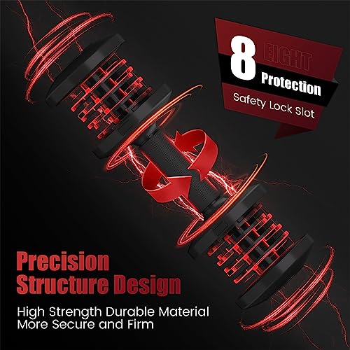 Adjustable Dumbbells 25LB Single Dumbbell Weights, 5 in 1 Free Weights Dumbbell with Anti-Slip Metal Handle, Suitable for Home Gym Exercise Equipment