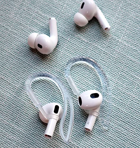 Adjustable Ear Hooks Compatible with AirPods Pro 2 2022 Release [ Anti-Slip ], 360 Degree Rotation Adjustment Earhooks Sport Holder Wings Compatible with AirPods 3 2 1 & Pro 4 Pairs Translucent
