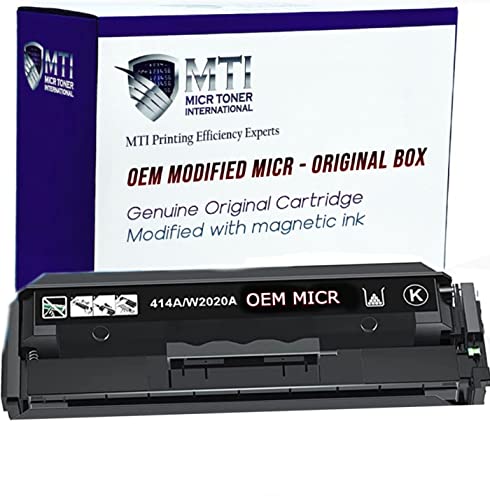 MTI Compatible 414A MICR OEM Modified Replacement for W2020A Toner | Color Enterprise M455dn MFP M480f Pro M454dw M454dn MFP M479fdw M479fdn Printer | Check Printing Magnetic Ink Cartridge