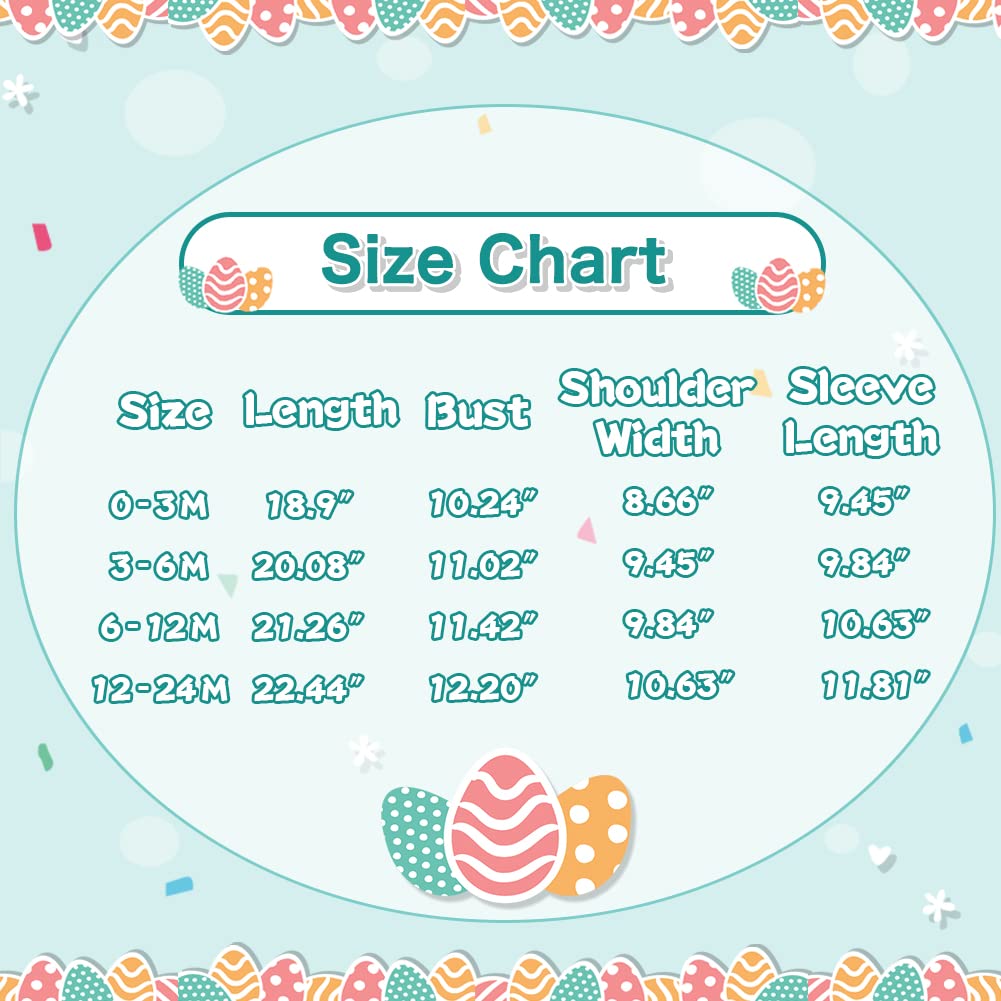 XIFAMNIY Easter Outfits Baby Girls Boys Bunny Romper Bodysuit Jumpsuit Infant Newborn with Rabbit Hat