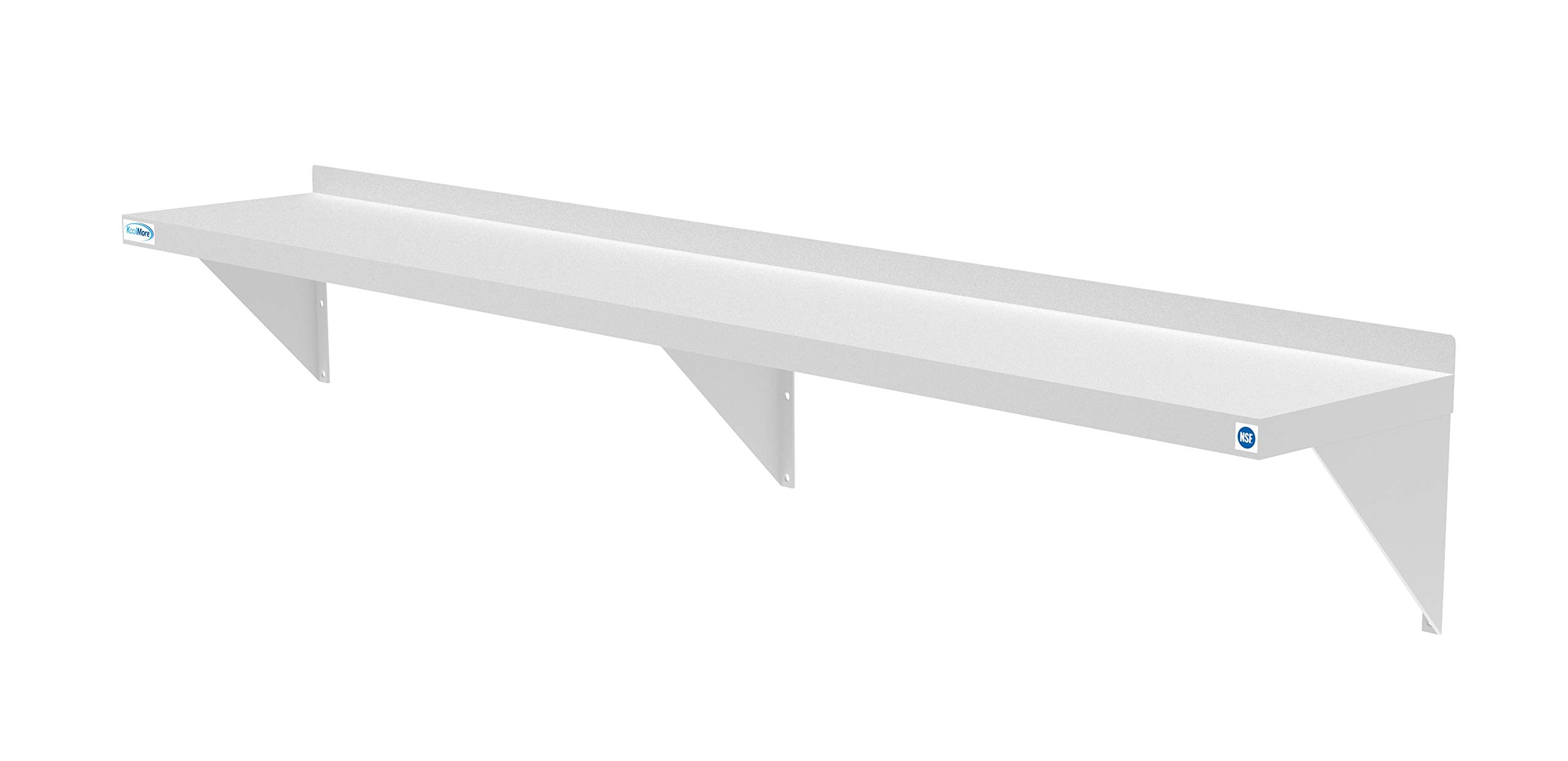 KoolMore NSF Stainless Steel Wall Mount Shelf - Industrial Grade Metal Shelving for Commercial Restaurant Kitchens 12 x 72