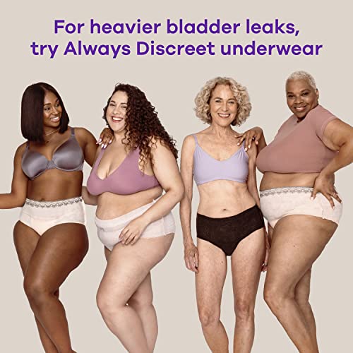 Always Discreet Adult Incontinence & Postpartum Liners for Women, Size 2, Very Light Absorbency, Long Length, 111 Count x 2 Packs (222 Total count)