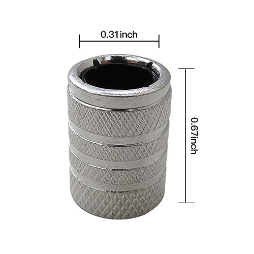 8pcs Car Tire Stem Valve Caps Wheel Caps Aluminum Car Wheel Tires Valves Tyre Stem Air Valve Caps(Silver)