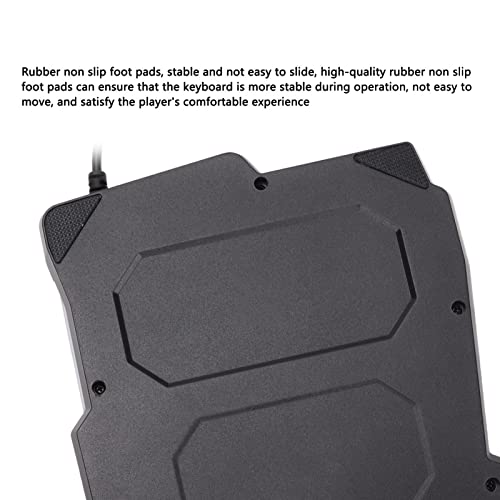35 Keys One Handed Gaming Keyboard, Waterproof Single Handed Mechanical Keyboard with Wide Palm Rest, K13 Gaming Keypad for Computer, Mobile Phone