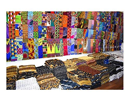 6 Random Fat Quarter Bundle/African Fabric/ 6 Quarter Pieces WB240