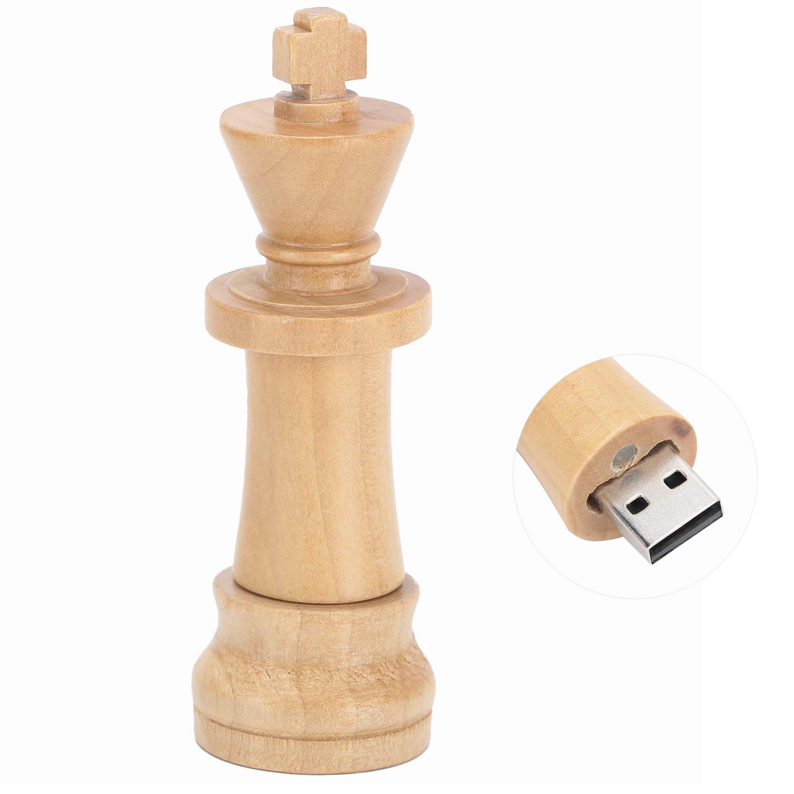 Wooden USB Stick Optional 1Gb 4Gb 16Gb 32Gb, Chess-Format Mahogany Flash Drive Thumb Drive, Maxmium 18MB/S Reading Rate U Disk Memory Stick (32G)