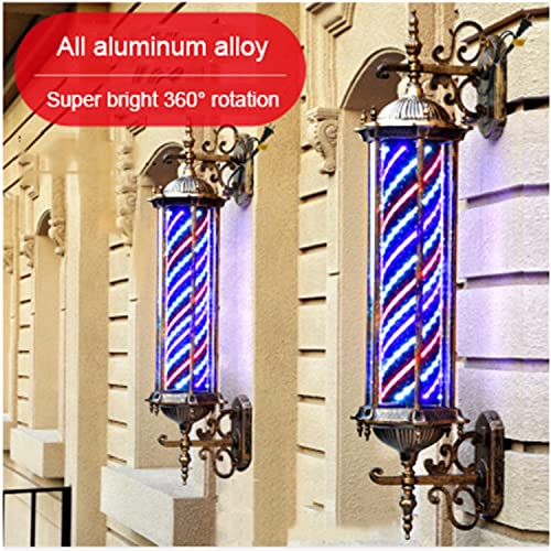 35.4" Barber Pole LED Light, Vintage Wall Hanging Classic Style Hair Salon Barber Shop Open Sign Waterproof Save Energy Traditional Barber Pole,A