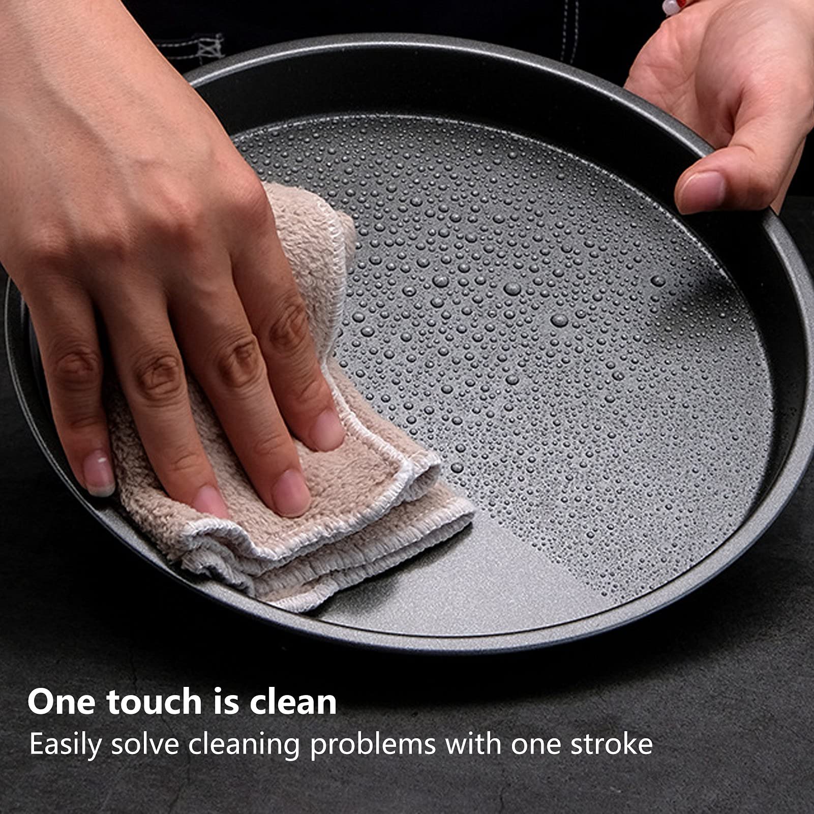 2Pcs Baking Tray for Pizza, NonStick Aluminum Pizza Dish 6/9/10/12in Deep Pizza Baking Tray, for Pizza Making, Oven Baking Tray(6 inches)