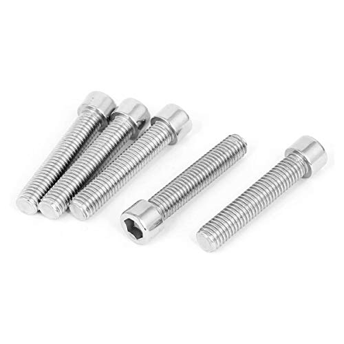 L-A 0.8mm Pitch M5x40mm Stainless Steel Hex Socket Head Cap Screws Bolts (25Pcs)