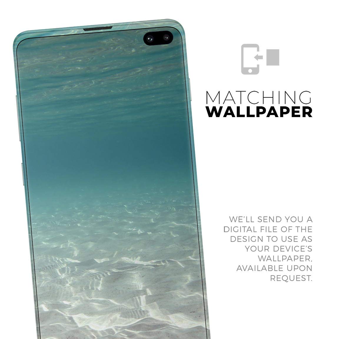 DesignSkinz Under The Sea Scenery Protective Vinyl Decal Wrap Skin Cover Compatible with The Samsung Galaxy S20 (Screen Trim & Back Glass Skin)