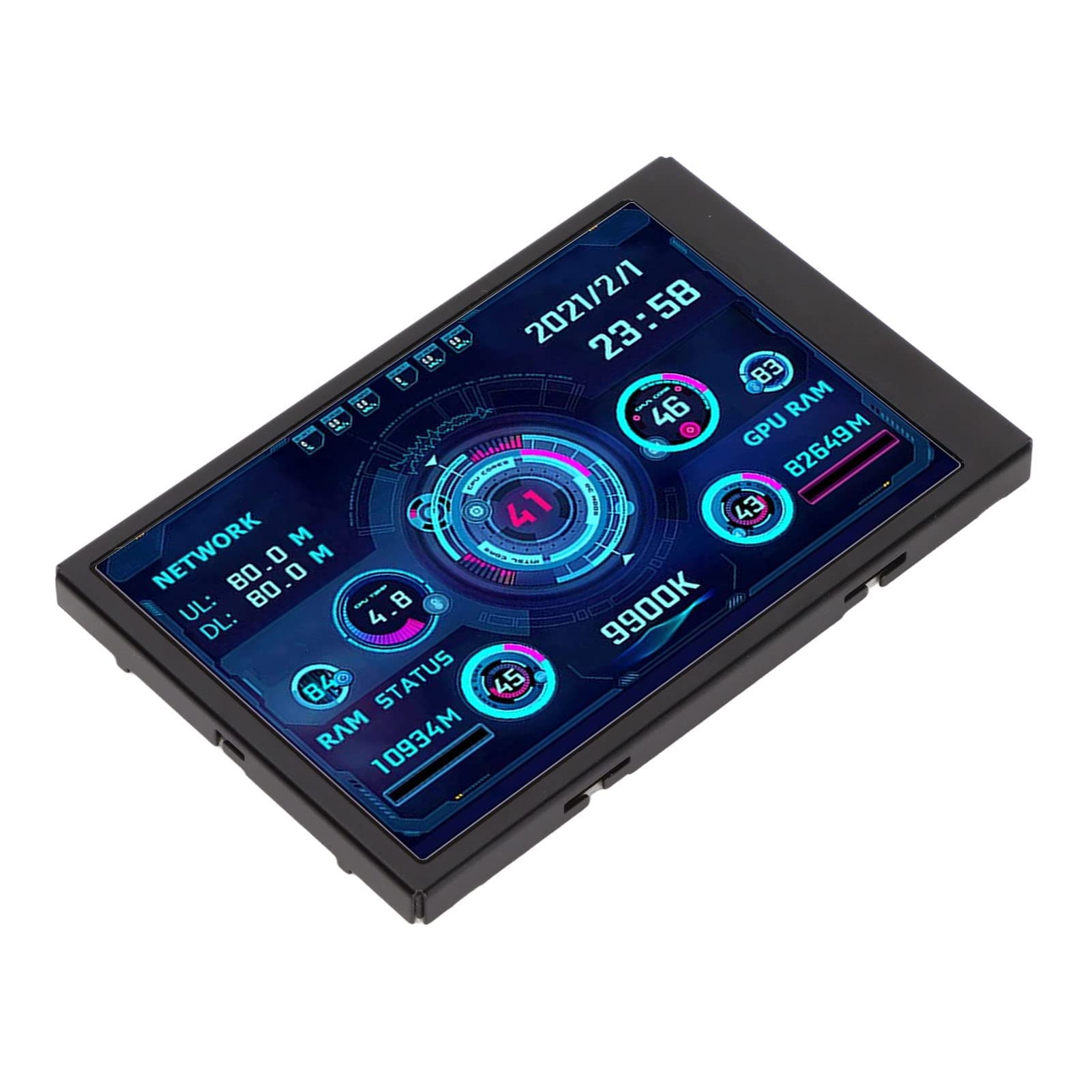 3.5 Inch IPS USB Mini Screen, AIDA64 PC CPU Data Monitor, PC Sensor Panel Display Temperature Monitor, Multifunctional Computer Temp Monitor for Windows System