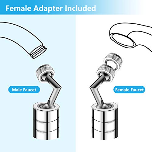 720 Degree Swivel Sink Faucet Aerator ,Swivel Sink Easy Install,for Face Washing, Gargle and Eye Flush