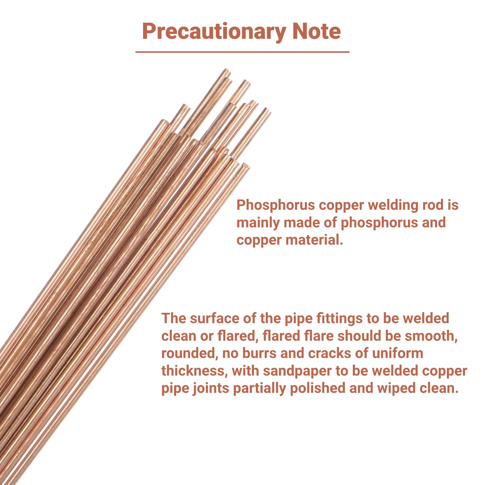 20Pcs Phosphor Copper Welding Rods Brazing Round Welder Rod Welding Consumables for Air Conditioner Refrigerators
