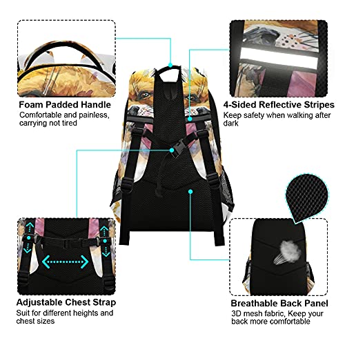 ALAZA Cute Fox Watercolor Animal Backpack Purse for Women Men Personalized Laptop Notebook Tablet School Bag Stylish Casual Daypack, 13 14 15.6 inch